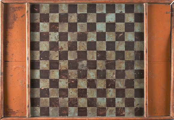 Bonhams Skinner : Painted Checkerboard, America, early 20th century.