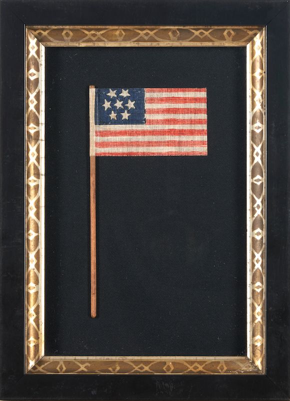 Bonhams Skinner : Miniature 7 Star Confederate Sympathizer Parade Flag ...