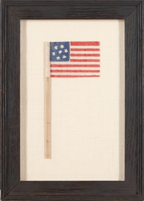 Bonhams Skinner : Miniature 7 Star Confederate Sympathizer Parade Flag ...
