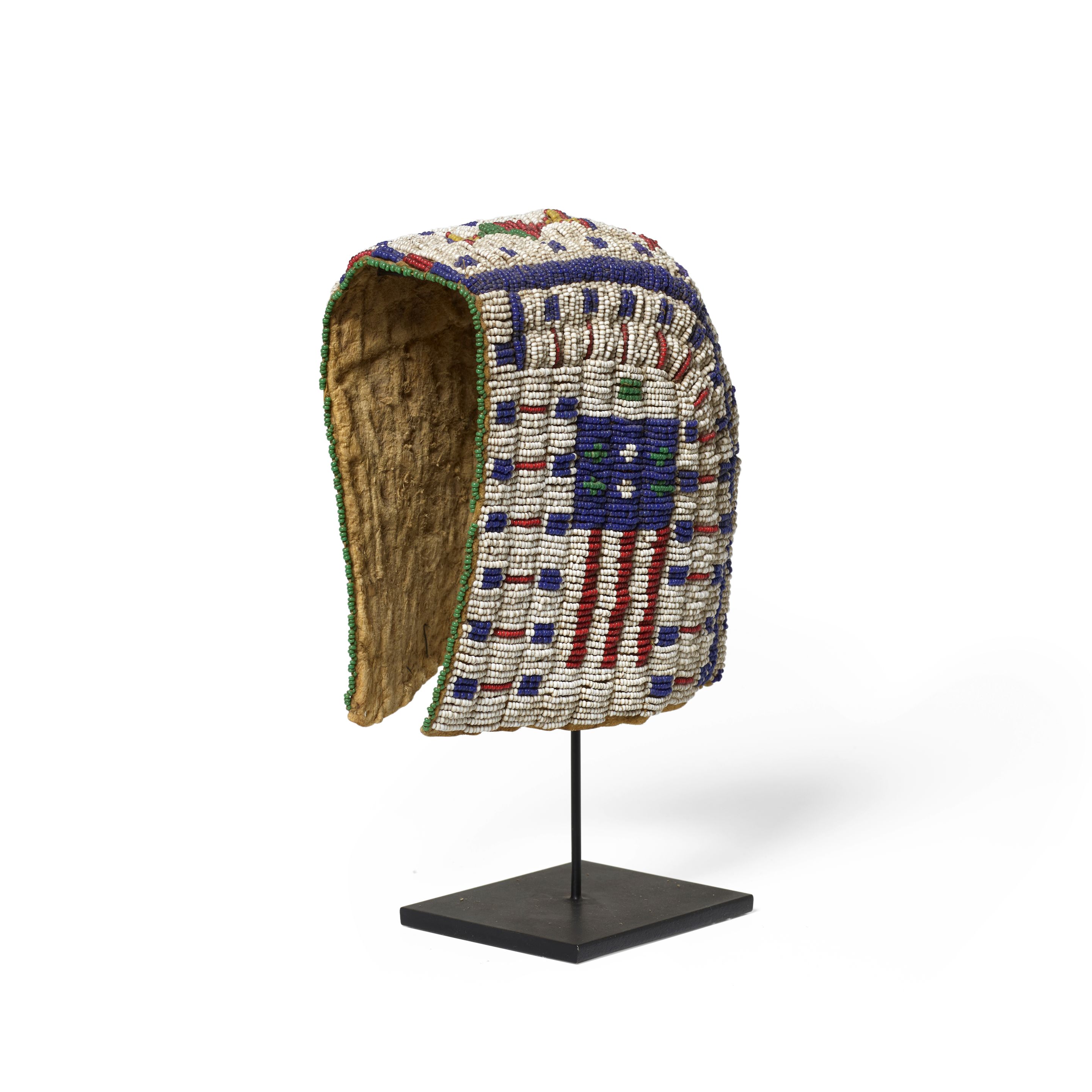 Bonhams : A Lakota (Sioux) child's pictorial beaded bonnet