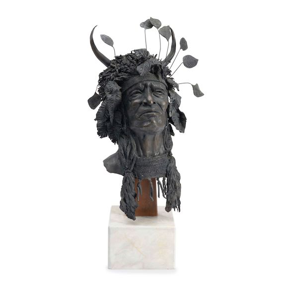 Bonhams Skinner : CAROL THORNTON (AMERICAN, 1926-2013) Bronze Head of a ...