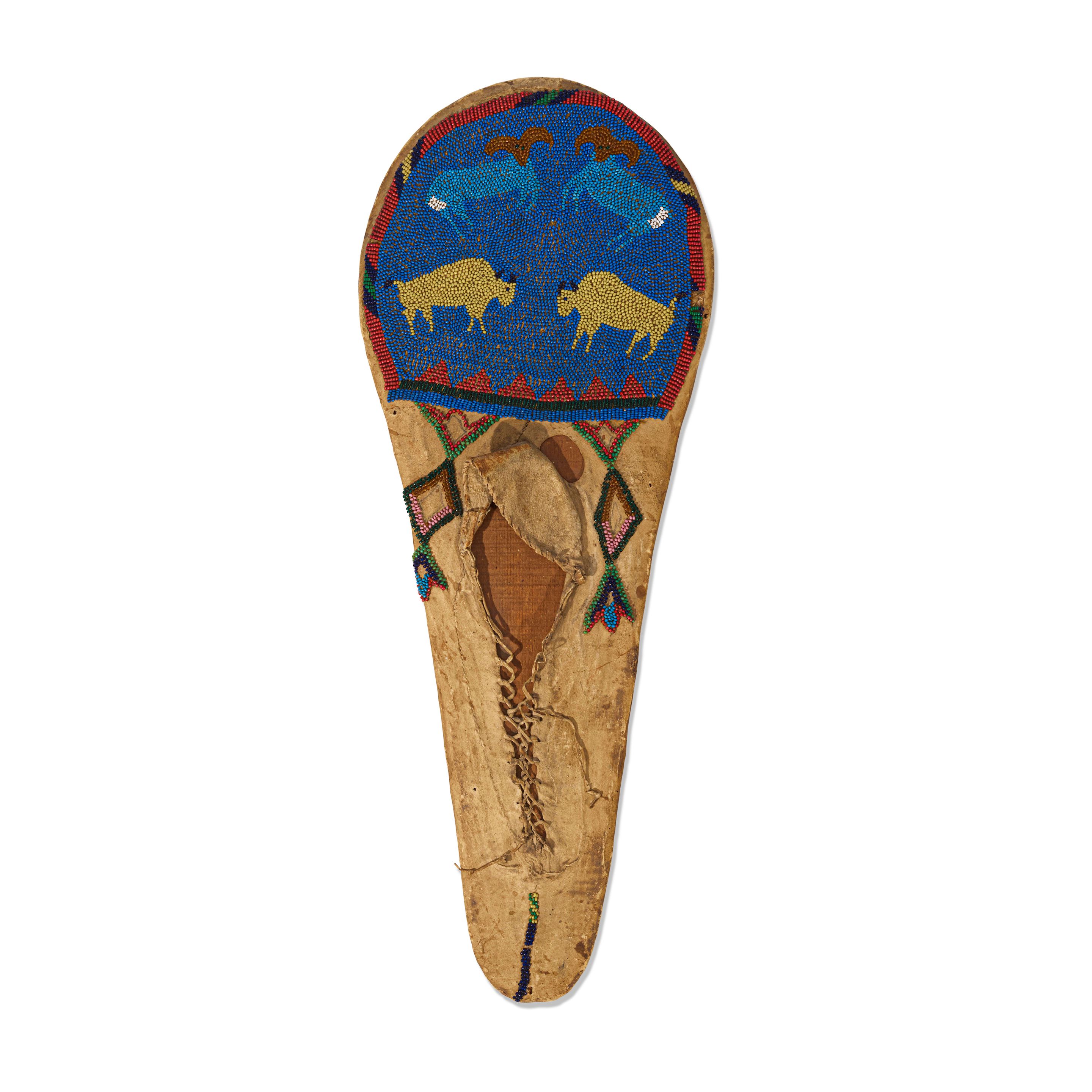 Bonhams : A Plateau pictorial beaded model cradleboard