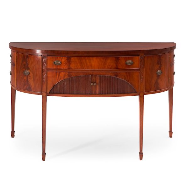 Bonhams Skinner : FEDERAL-STYLE BENCH MADE MAHOGANY CARVED SIDEBOARD