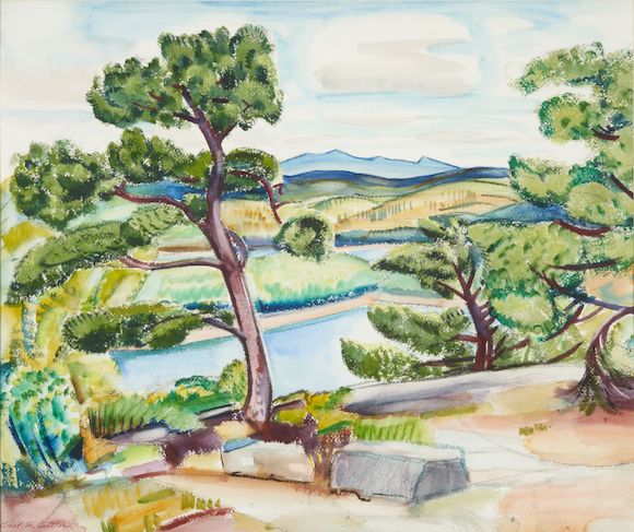 Bonhams Skinner : Carl Gordon Cutler (American, 1873-1945) Walker Pond ...