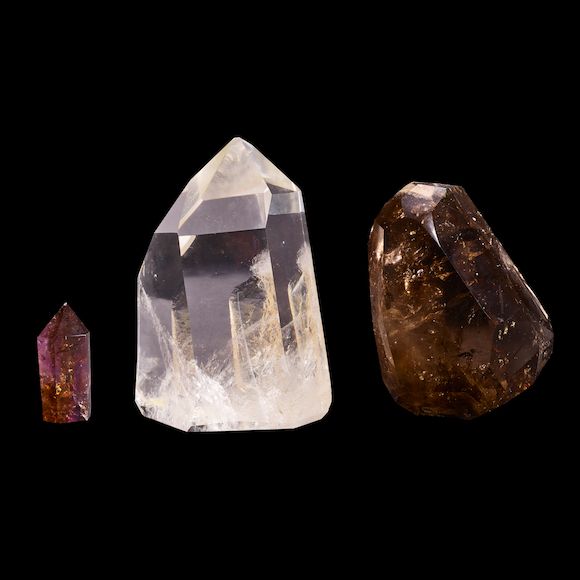 Bonhams : Three Quartz Points