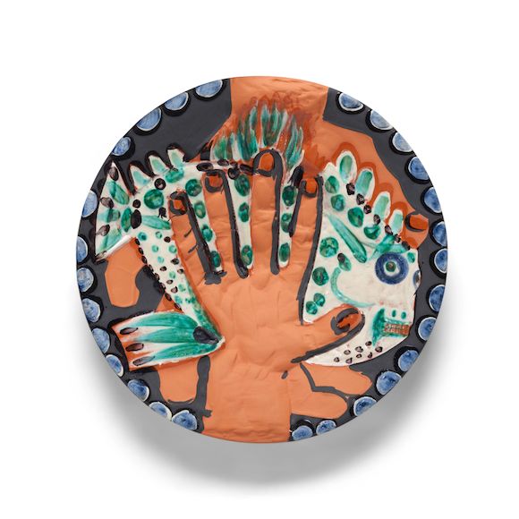 Bonhams : Pablo Picasso (1881-1973); Hand with Fish;