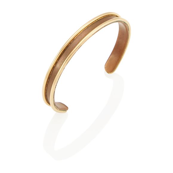 Bonhams : SABONA FOR CARTIER AN 18K GOLD AND COPPER BRACELET