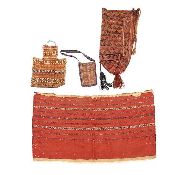 Bonhams Skinner : Four Turkoman Weavings Turkestan Various sizes.