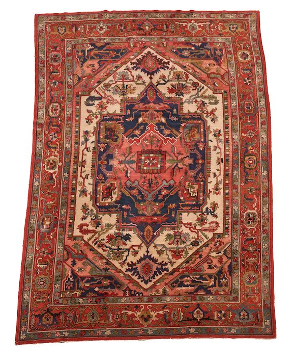 Bonhams Skinner : Antique European Carpet with Serapi Design Europe ...