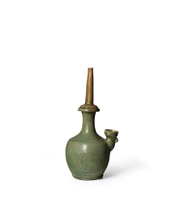 Bonhams : A CELADON STONEWARE RITUAL WATER VESSEL (KUNDIKA, JEONGBYEONG ...