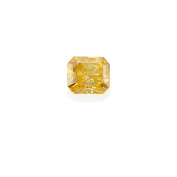 Bonhams : A LOOSE FANCY INTENSE ORANGE-YELLOW DIAMOND