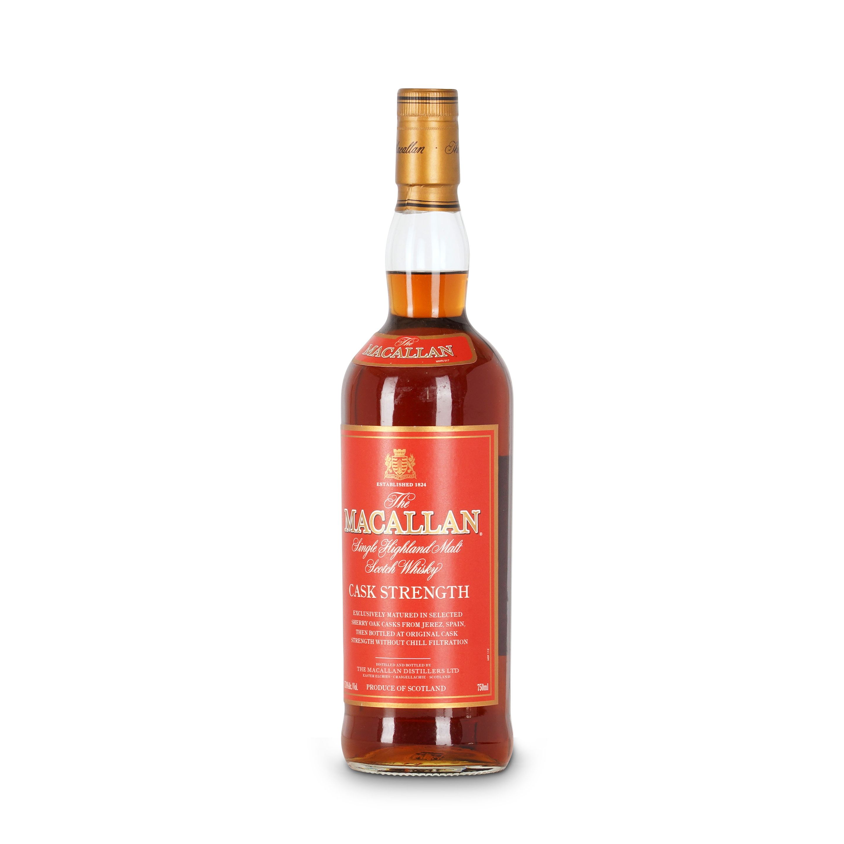Bonhams Skinner : Macallan Cask Strength Red Label (1 750ml bottle)