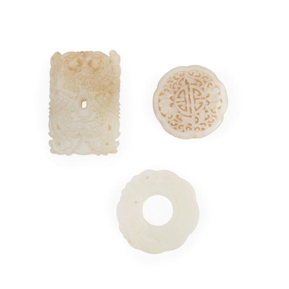 Bonhams Skinner Three Jade Plaques