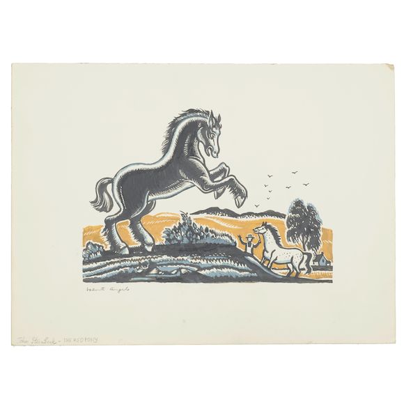 Bonhams : ORIGINAL VALENTI ANGELO ILLUSTRATIONS FOR THE RED PONY ...