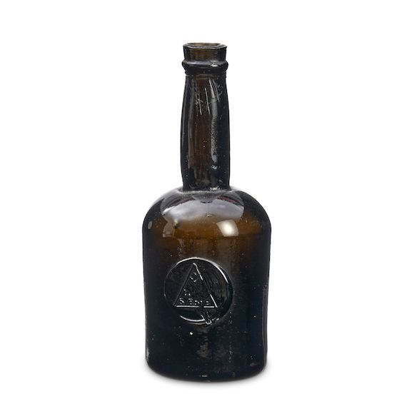 Bonhams Skinner : A Masonic Sealed Half Size 'Cylinder' Wine Bottle of ...