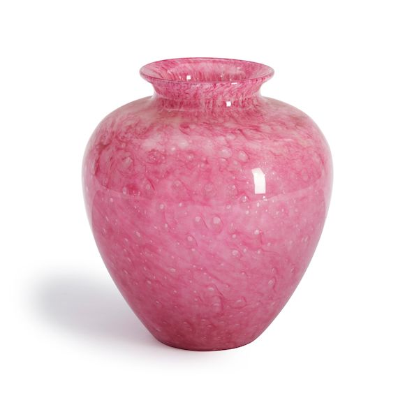 Bonhams Skinner : Steuben Ruby Cluthra Glass Vase, Corning, New York ...