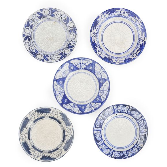 Bonhams Skinner : Five Dedham Pottery Bread and Butter Plates, Dedham ...