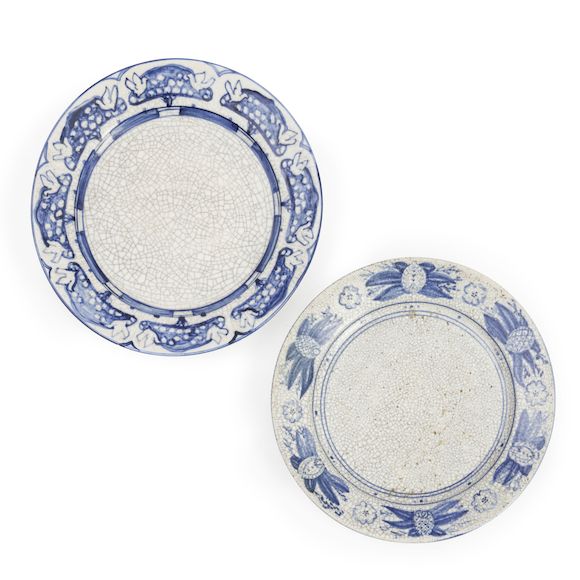 Bonhams Skinner : Dedham Pottery "Birds in Potted Orange Tree" and ...