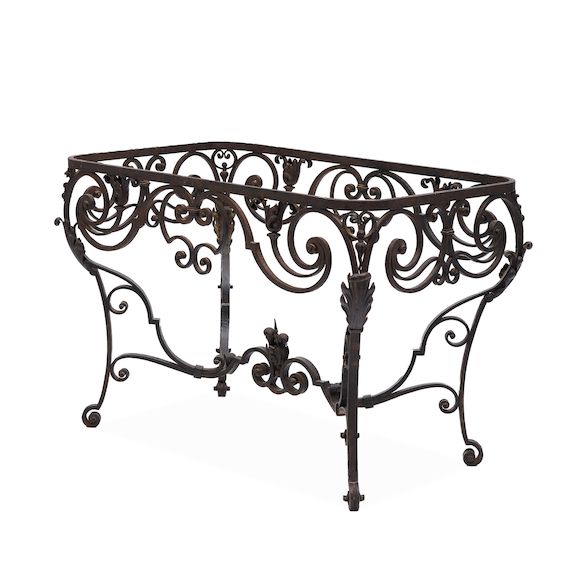 Bonhams : A wrought iron table frame