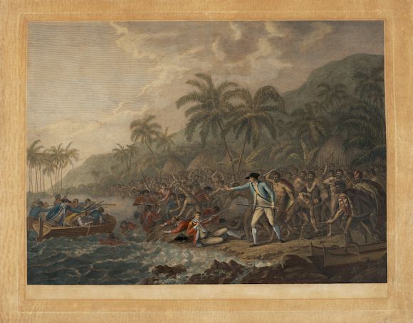 Bonhams : DEATH OF CAPTAIN COOK. WEBBER, JOHN. 1751-1793. The Death of ...