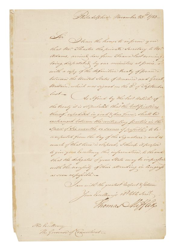 Bonhams : THE PRESIDENT OF CONGRESS ANNOUNCES AMERICAN INDEPENDENCE ...