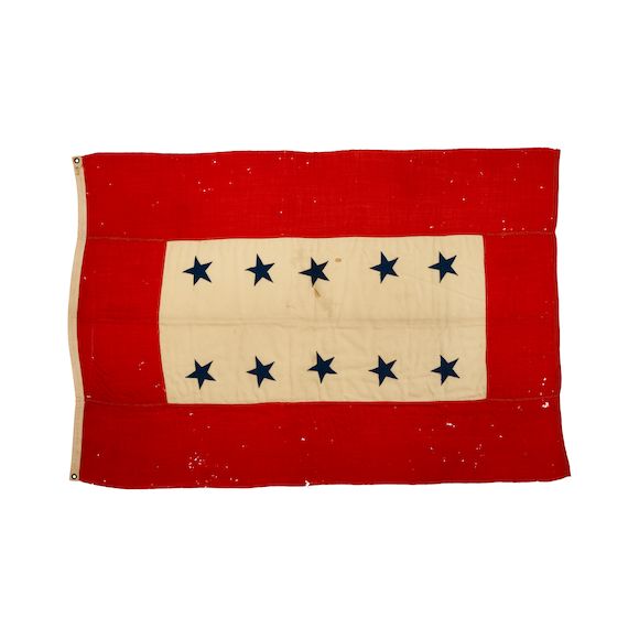 Bonhams : A U.S. 10-STAR SERVICE FLAG. A machine-sewn wool flag with 10 ...