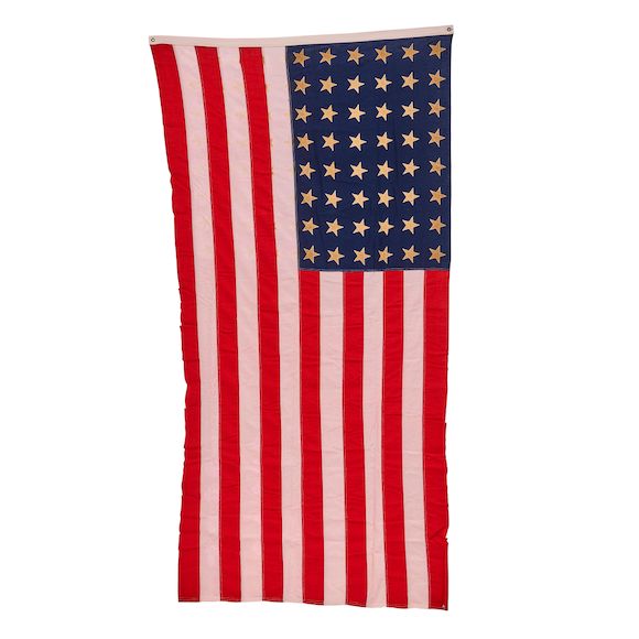 Bonhams Skinner : A U.S. 48-STAR INTERMENT FLAG FEATURING GOLD STARS ON ...