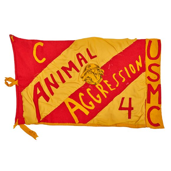 Bonhams : A COMPANY "C" 4TH MARINES UNOFFICIAL WWII GUIDON. A pieced ...