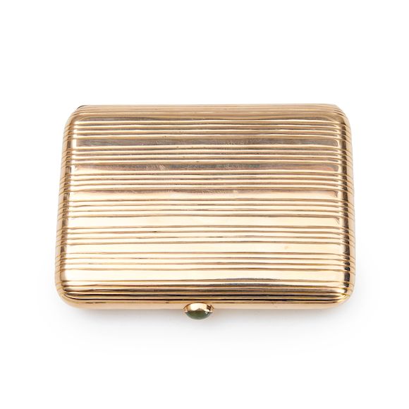 Bonhams Skinner : Russian 14k Gold Cigarette Case,