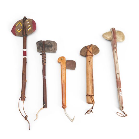 Bonhams Skinner : Five Native American-style Stone Weapons