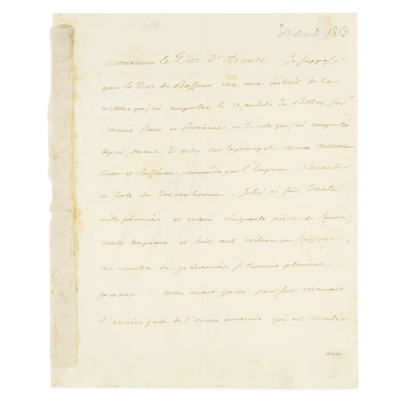 Bonhams : NAPOLEON WRITES ON HIS MILITARY VICTORIES. BONAPARTE ...