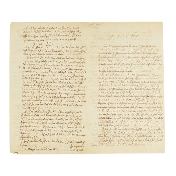 Bonhams : GAUSS ON THE MOTION OF THE STARS AND THE SUN. GAUSS, CARL ...