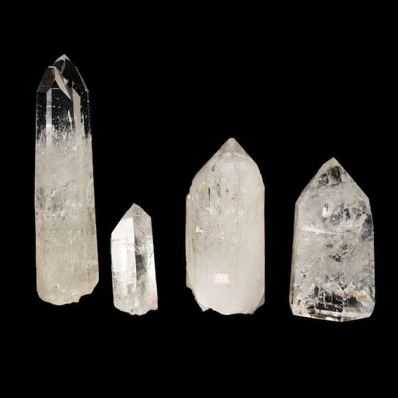 Bonhams : Four Quartz Crystal Points