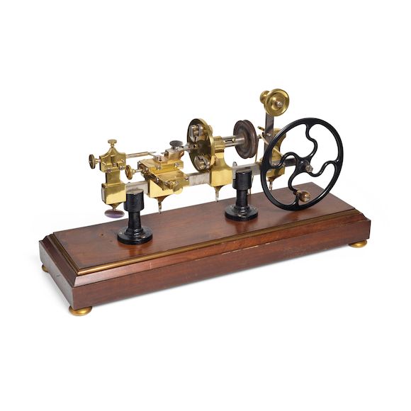 Bonhams : A SWISS BRASS AND STEEL WATCHMAKER'S MANDREL last quarter ...