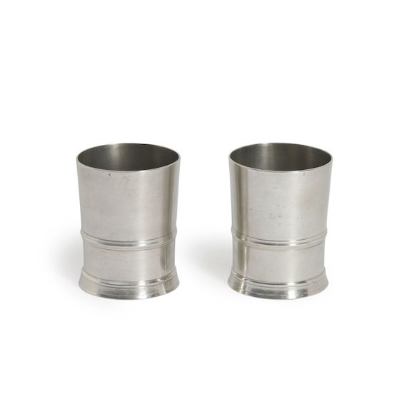 Bonhams Skinner : Pair of Pewter Beakers, Boardman & Hart (1828-53 ...
