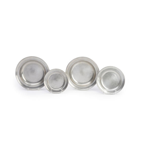 Bonhams Skinner Four Pewter Dishes Baltimore Maryland Late 18th