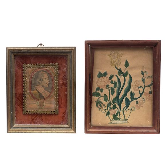 Bonhams Skinner : Two Framed Works on Paper, America, 19th century.
