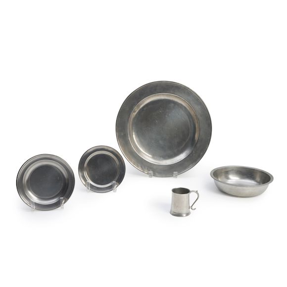 Bonhams Skinner : Five Pewter Table Items, America and Europe, 19th ...