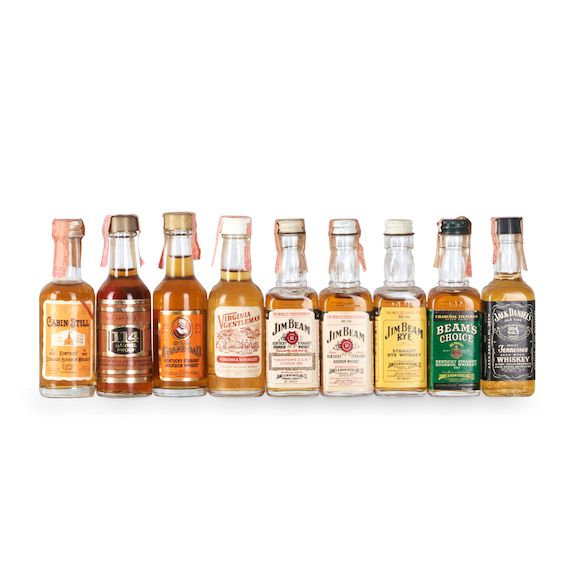 Bonhams Skinner : Assorted Bourbon Minis (9 mini bottles)