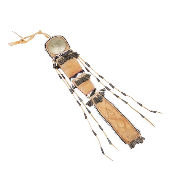 Bonhams Skinner : An Apache beaded hide awl case lg. 13 in.