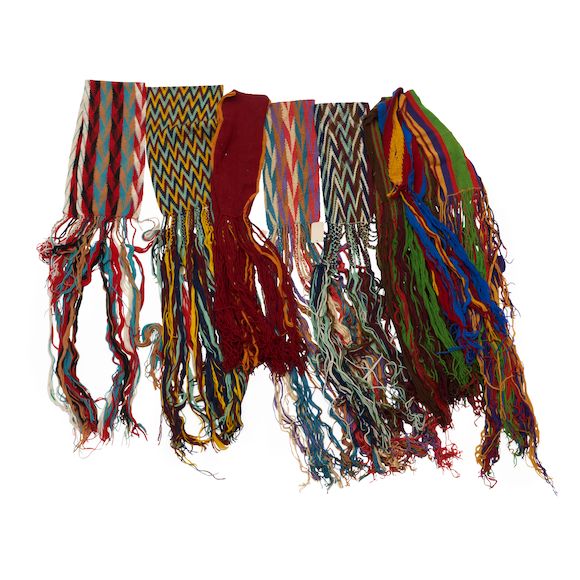 Bonhams Skinner : Collection of Great Lakes wool sashes lg. from 79 to ...