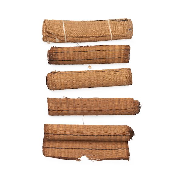 Bonhams Skinner : Six Great Lakes rush mats 25 x 44 1/2, 23 1/2 x 50 ...