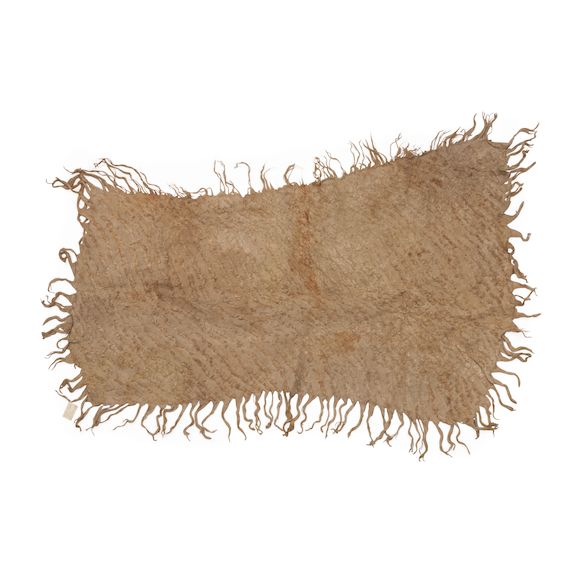 Bonhams Skinner : A Maori rain cape Pake 28 1/2 x 56 1/2 in.
