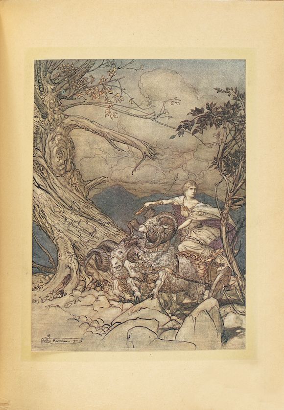 Bonhams : RACKHAM, ARTHUR. 1867-1939. Rhinegold and the Valkyrie. [WITH ...