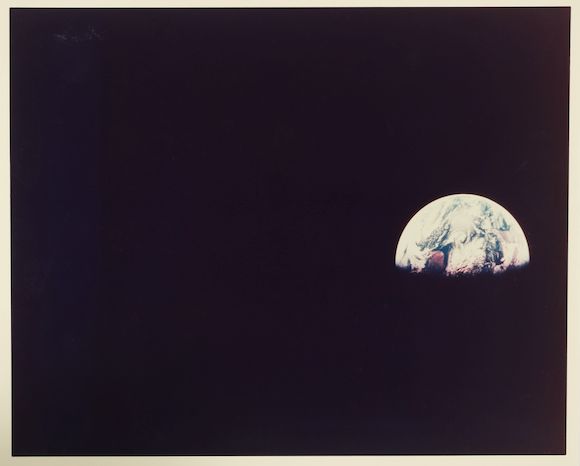 Bonhams : APOLLO 8 VIEW OF EARTH FROM THE MOON. Chromogenic color ...