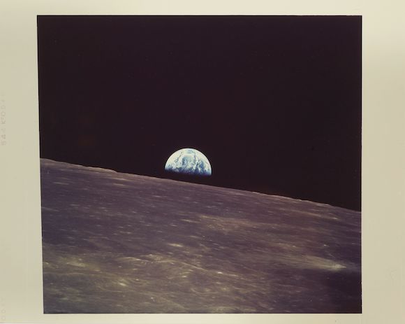 Bonhams : APOLLO 10 EARTH RISE FROM THE LUNAR MODULE SNOOPY. Color ...