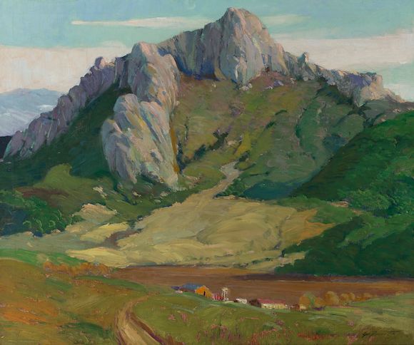 Bonhams : George Demont Otis (1879-1962) Hollister Peak 30 x 36 in ...