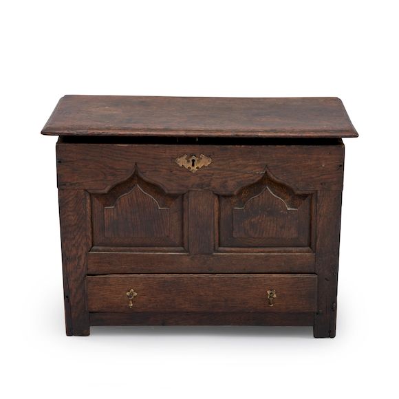 Bonhams Skinner : Small Oak Chest Over Drawer, England, early 18th century.
