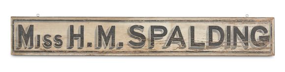 Bonhams Skinner : Miss H.M. Spalding Trade Sign, America, 19th/20th ...