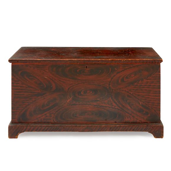 Bonhams Skinner : Grain-painted Pine Six-board Chest, New England ...